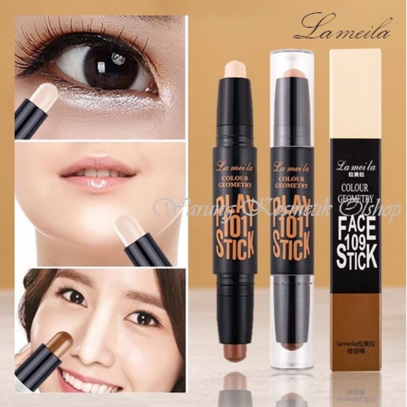Lameila CONCEALER & SHADING 2 IN 1 CONTOUR STICK V-FACE DUO STICK ...