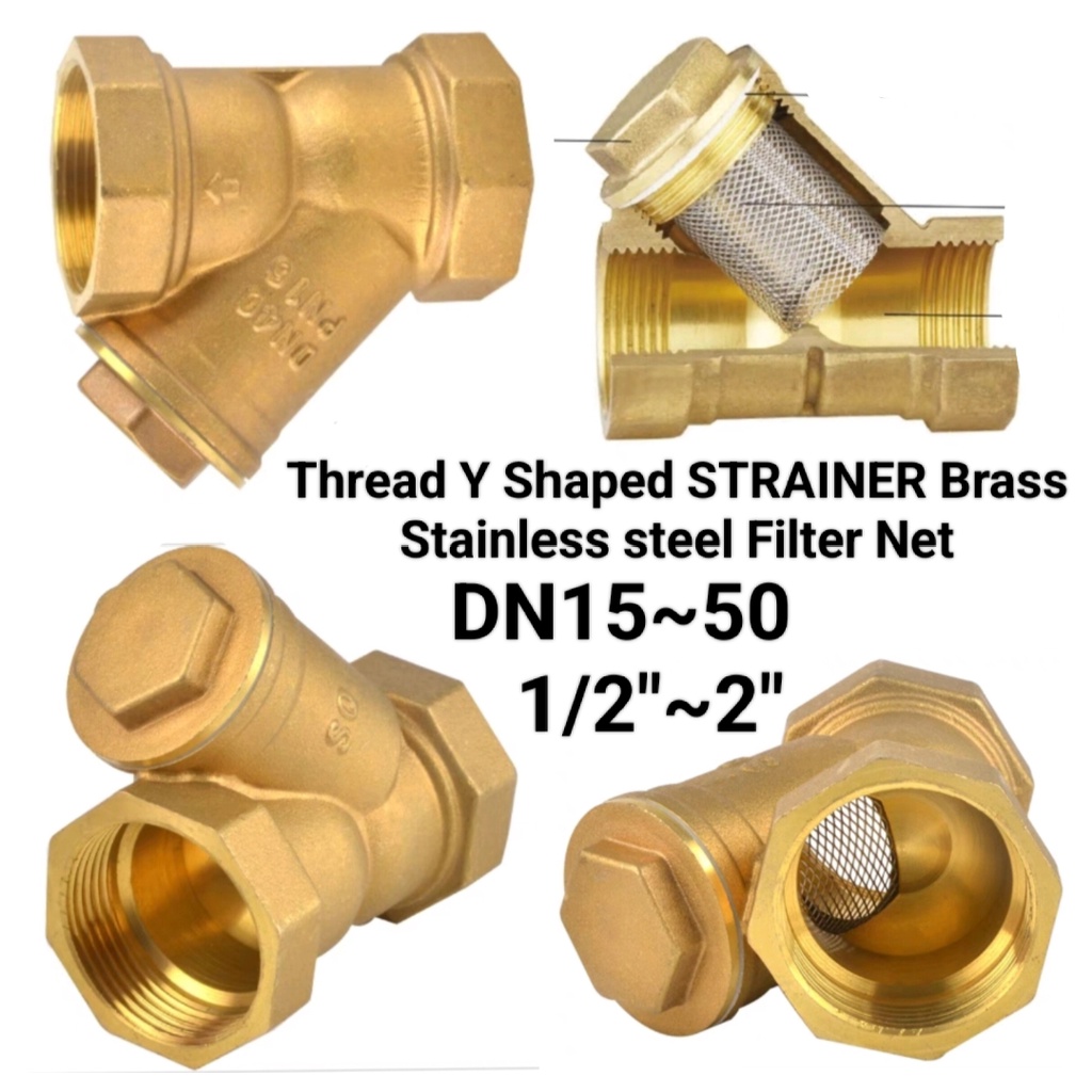 Y Srainer Brass Filter Valve DN15~DN50 1/2''~2'' water pump pipe piping fitting | Shopee Malaysia