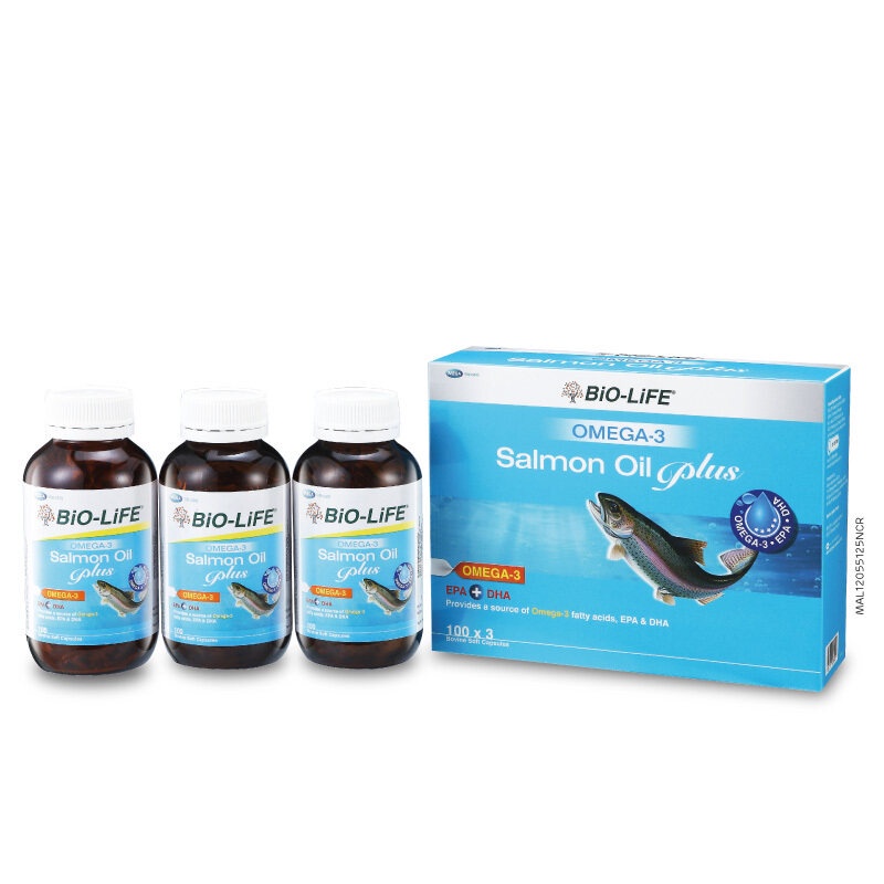 BIO LIFE OMEGA-3 SALMON OIL PLUS 100'Sx3 | Shopee Malaysia