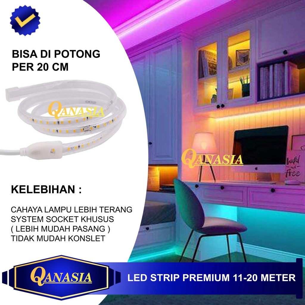 Package of 11-20 Meters of Premium LED Strip Lights 220V Type 2 Pieces ...