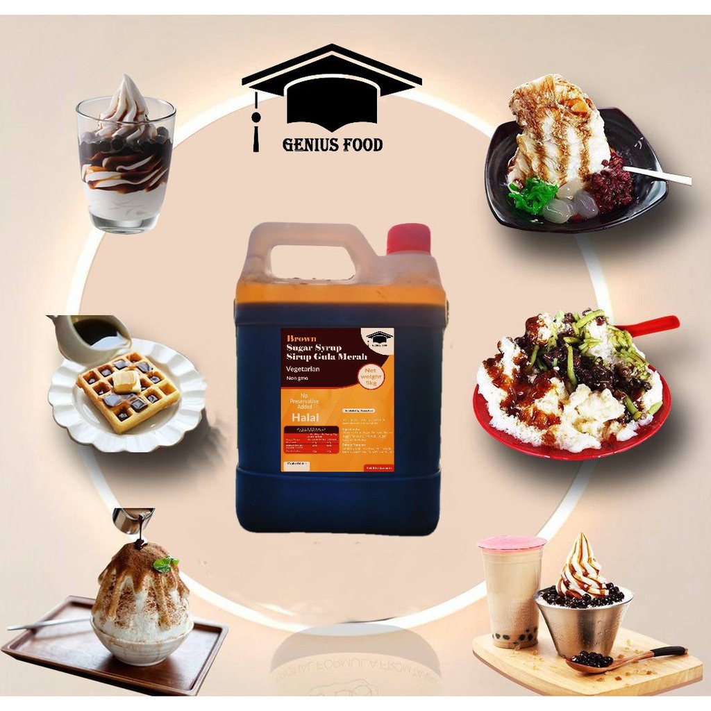 Genius Food Premium Brown Sugar Syrup 355G/1300G/5000G | Shopee Malaysia
