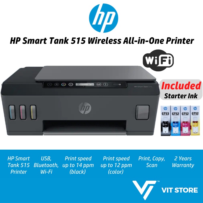 HP Smart Tank 515 Wireless All-in-One Printer 1TJ09A PRINT / SCAN ...