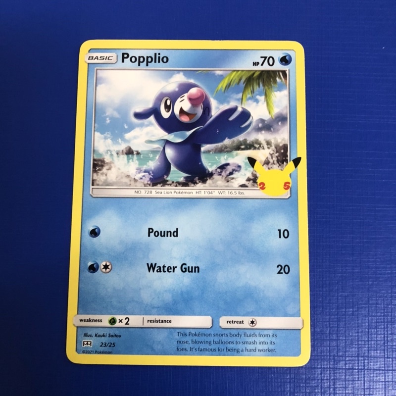 Pokemon Card Popplio 25Th Anniversary Mcd (non holo) | Shopee Malaysia