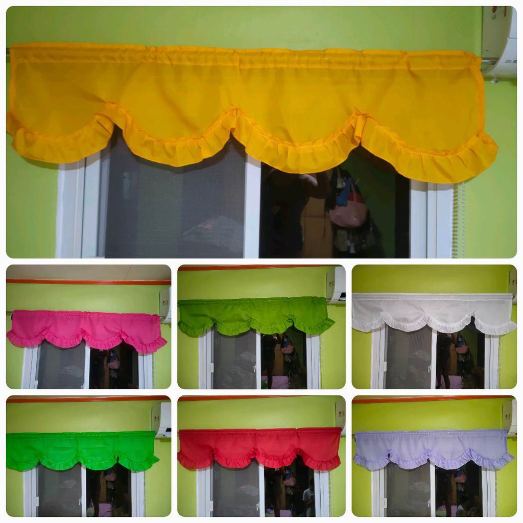 PLAIN SCALLOP VALANCER CURTAIN 60x15 INCHES | Shopee Malaysia