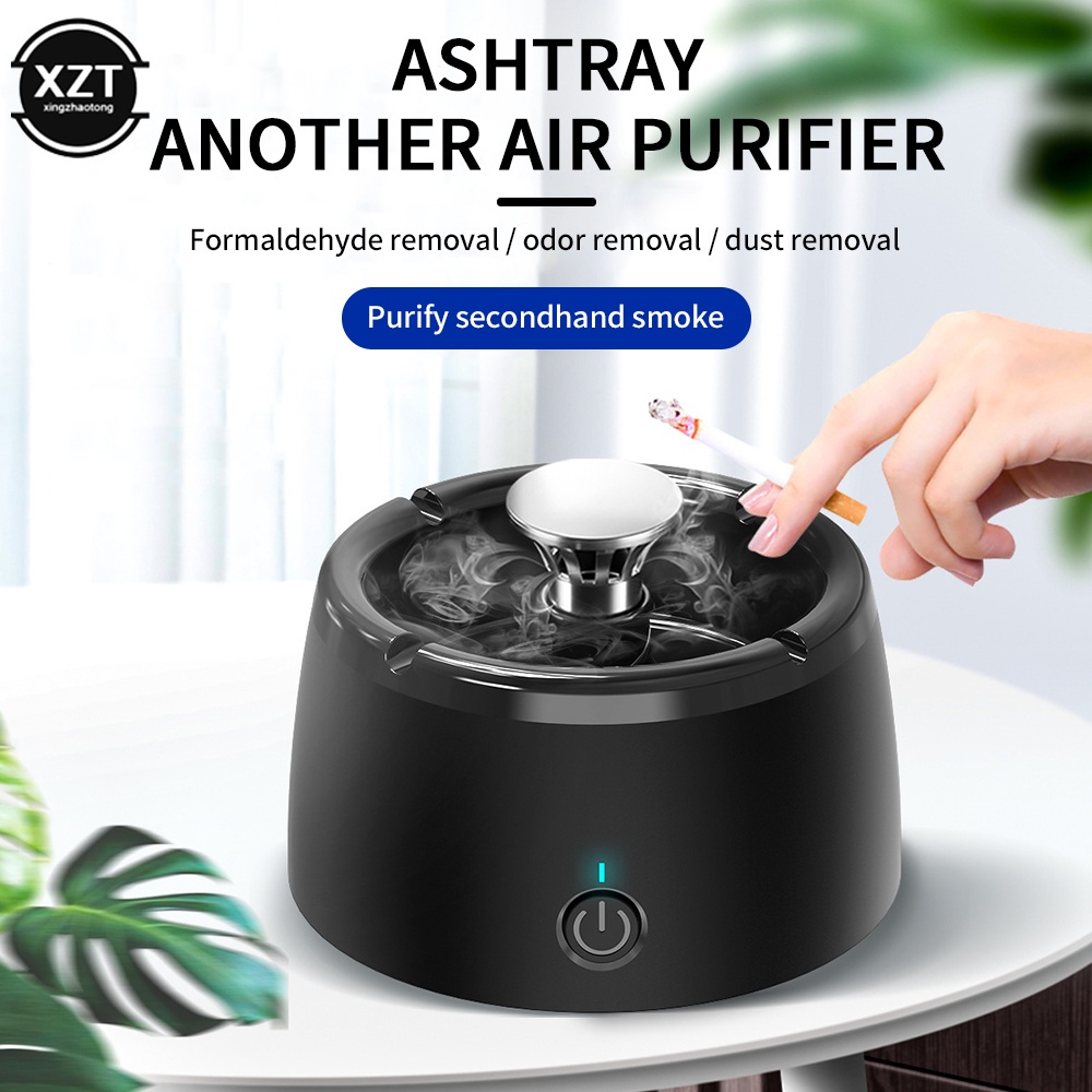 Ashtray Air Purifier Smart Portable Smoke Removal Ashtrays USB Charging ...