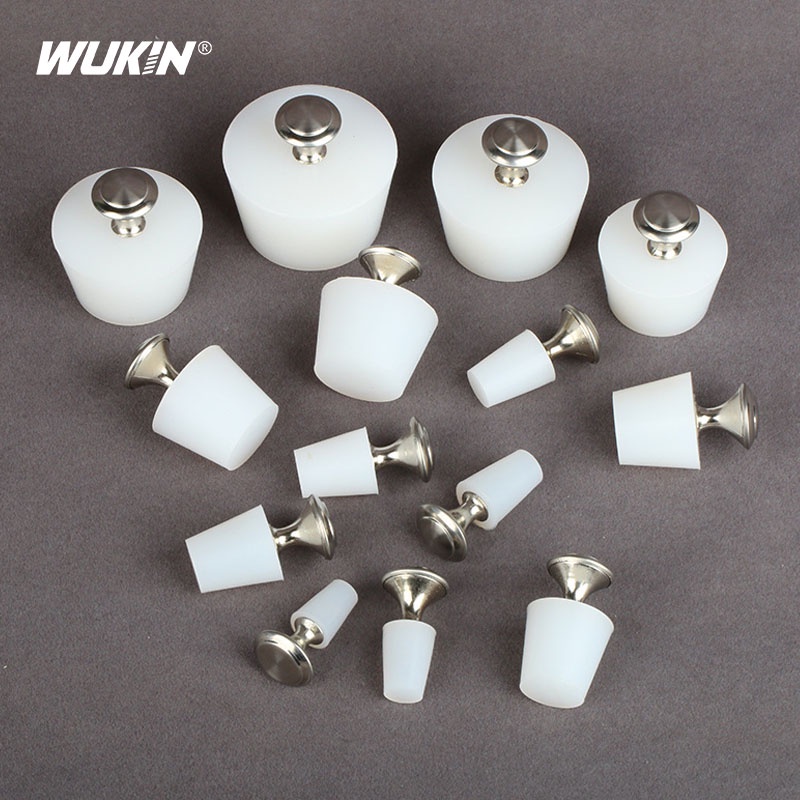 1/2Pcs Silicone Plug With Stainless Steel Handle Rubber Sealing Stopper ...