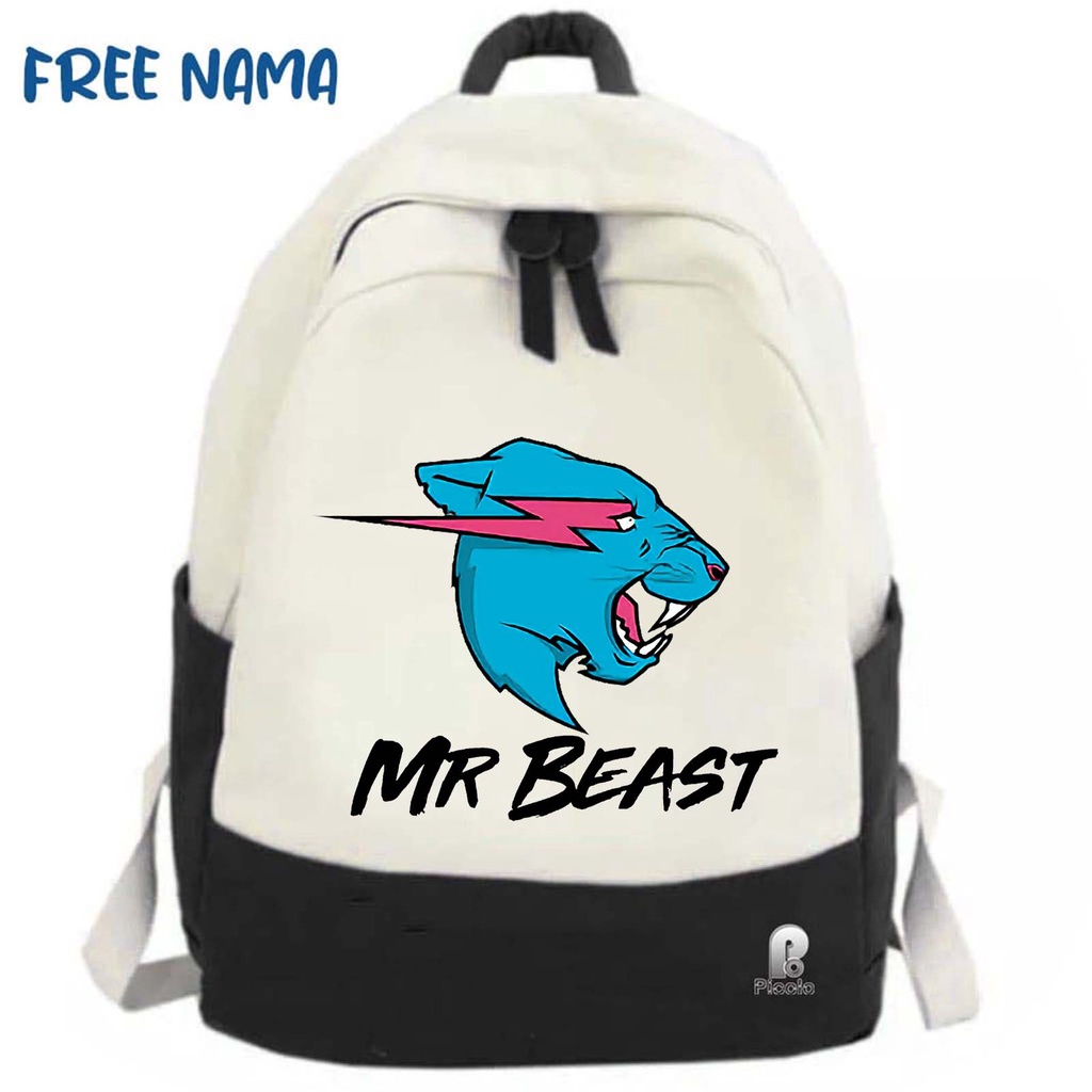 Mr BEAST UNISEX YOUTUBER MOTIF School BACKPACK BACKPACK BACKPACK (FREE ...