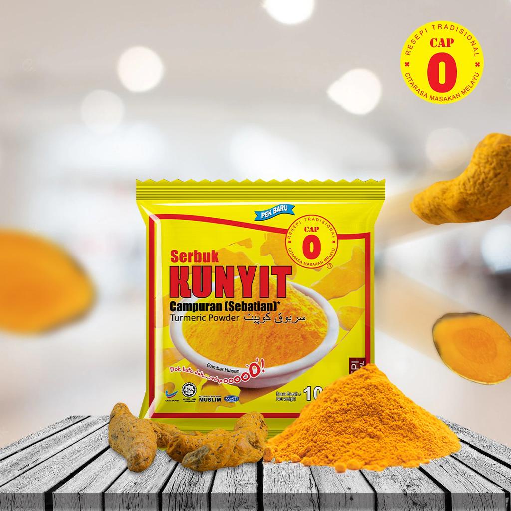 Cap O Rempah Serbuk Kunyit Campuran Sebatian -Tumeric powder 30g & 100g ...