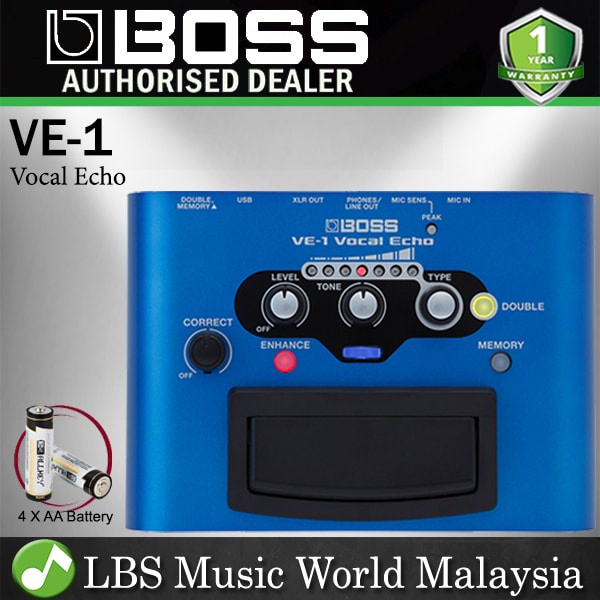 Boss VE-1 Vocal Echo Pedal Processor USB Audio Out with Microphone ...