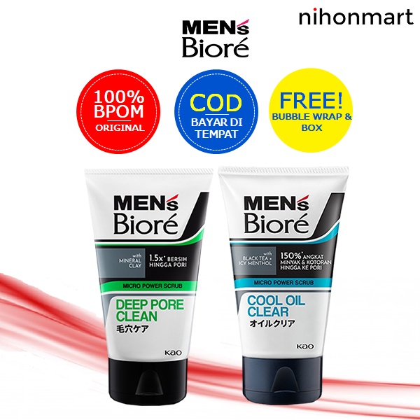 Biore Mens Micro Power Scrub Facial Foam 100g | Shopee Malaysia