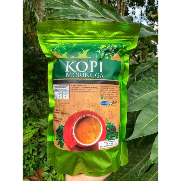 KOPI MORINGA PLUS STEVIA TANPA GULA Moringa Oleifera Coffee Daun Kelor ...