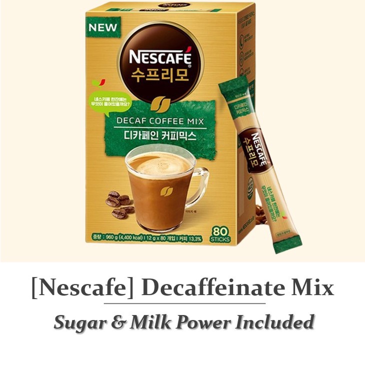 [Nescafe] Decaf Coffee Mix Decaffeinated Instant Coffee Supremo Mix ...