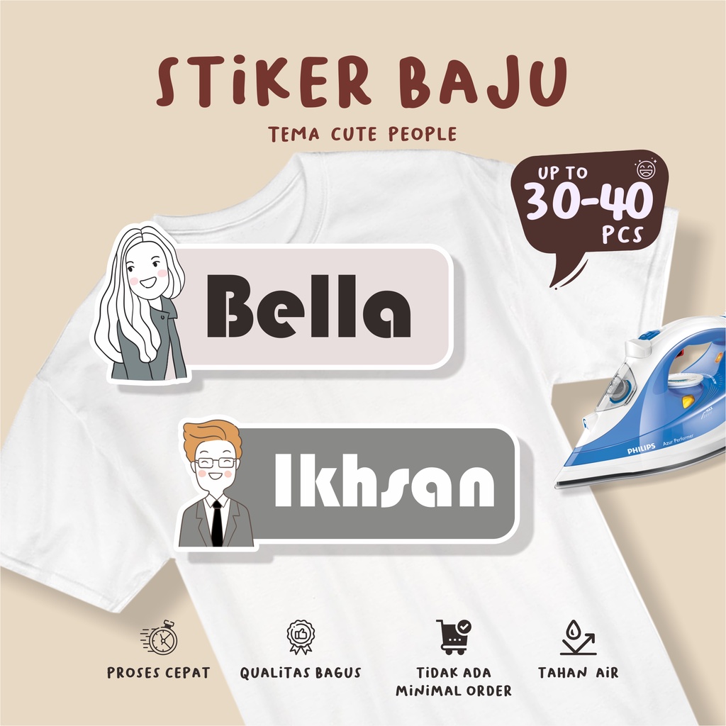 (30 - 40 pcs) POLE iron iron stickers, custom name clothes stickers ...