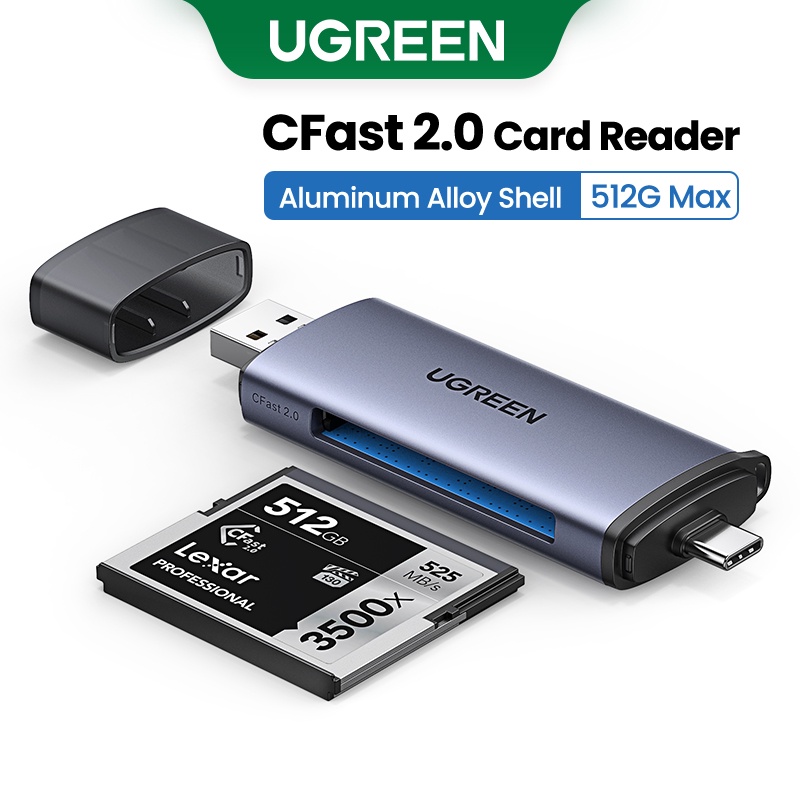 UGREEN USB A & USB C to CFast Card Reader 2 IN 1 USB 3.0 Card Reader ...