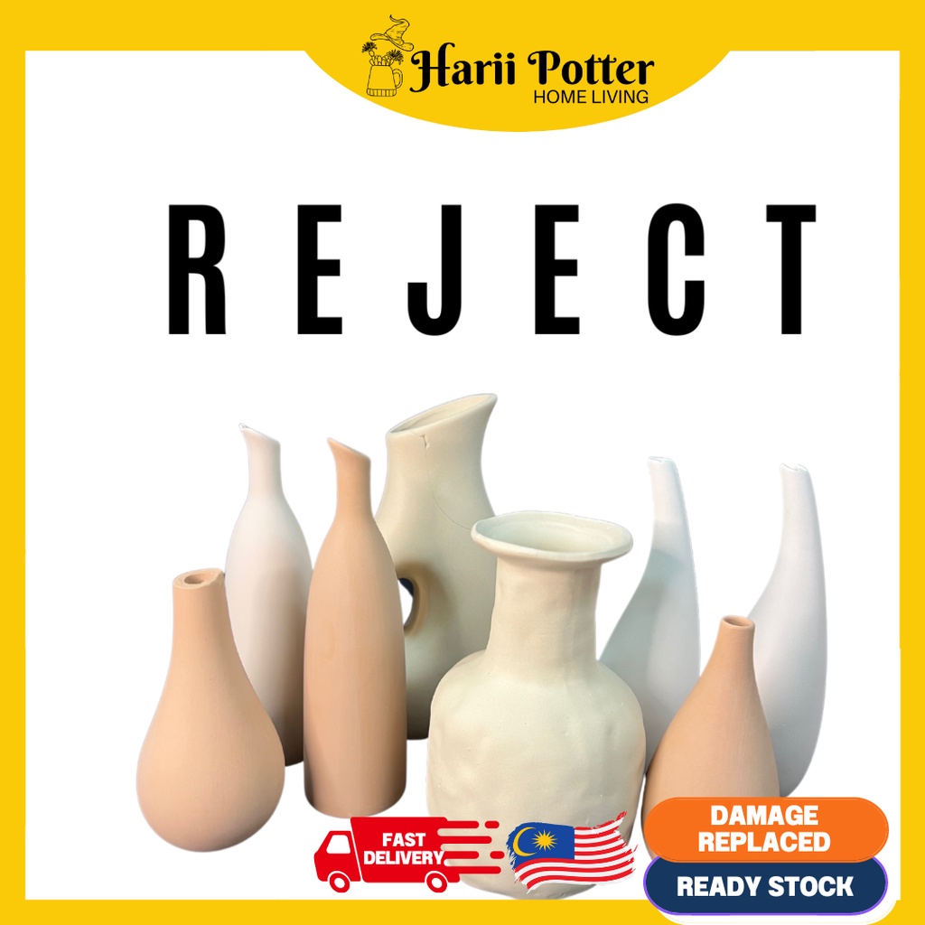 REJECT ITEMS - Various Vases and Pots with slight defect/crack ...