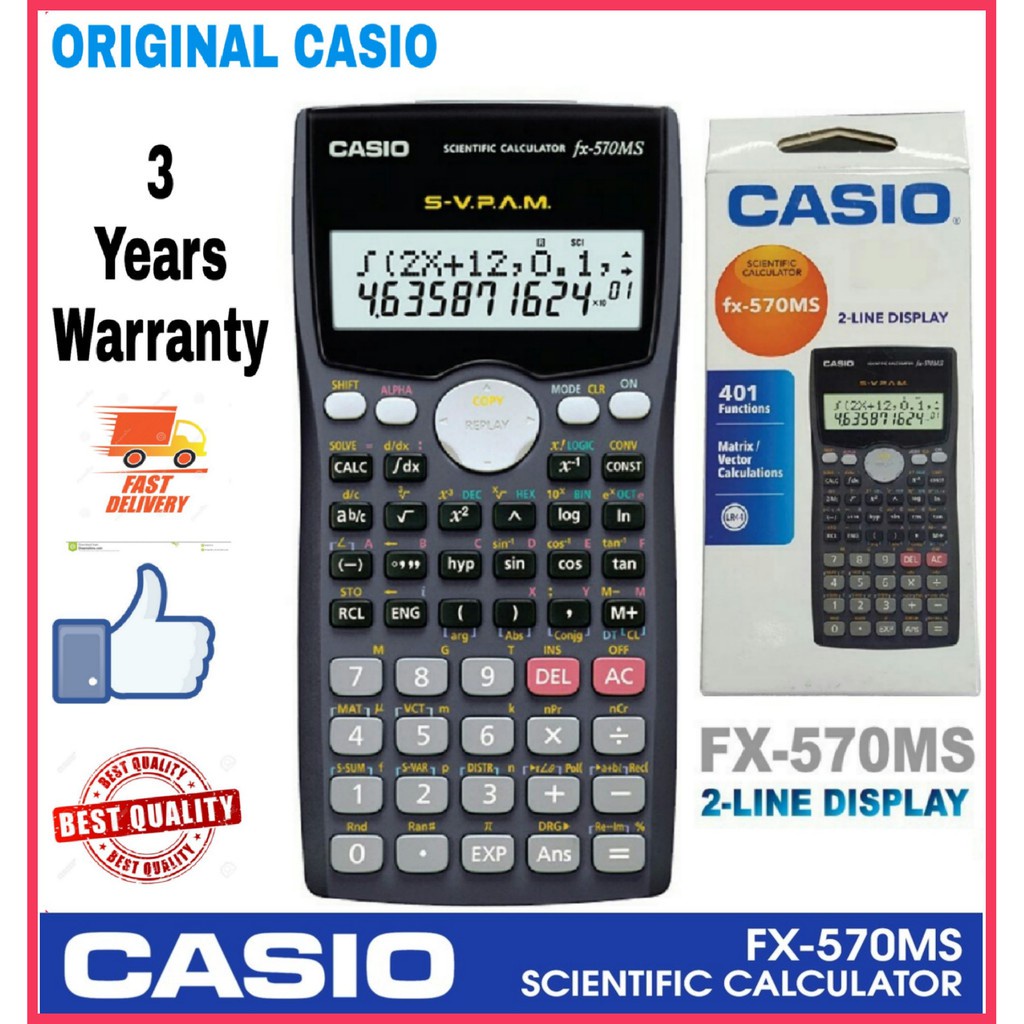 Scientific Calculator Kalkulator saintifik untuk sekolah dan pejabat FX ...