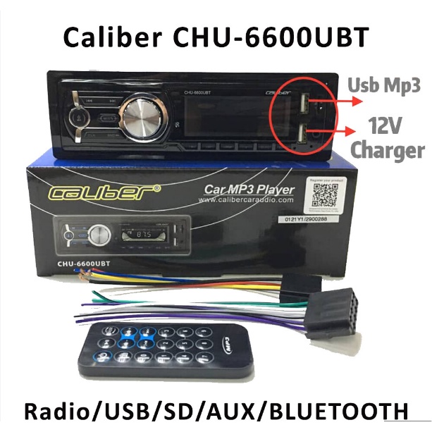 Original Caliber Bluetooth Mp3 Player 1 Din Car In-Dash Stereo Audio Fm ...