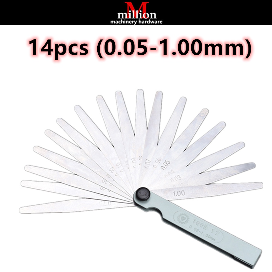 14 17 32pcs Blades Universal Thickness Gauge Set Metric Guage Stainless Steel Feeler Gauge ...