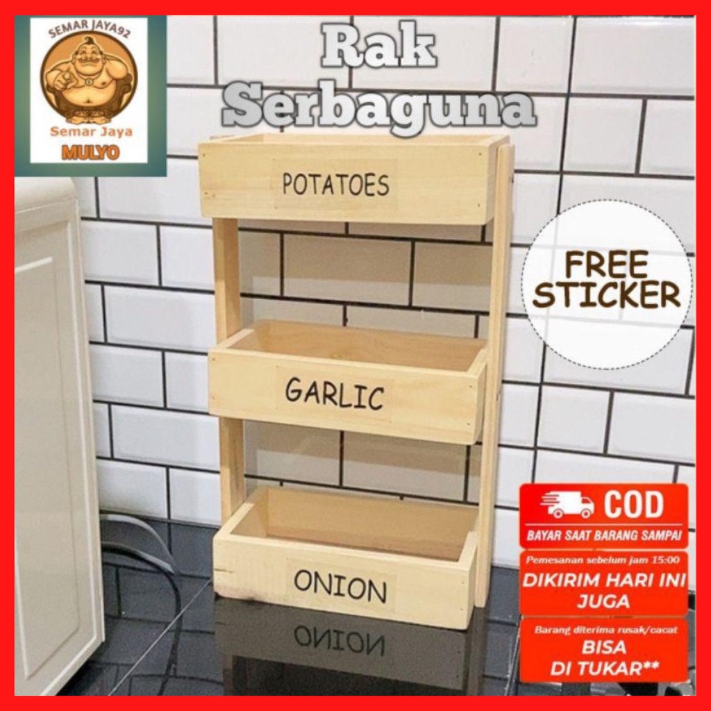 3-layer MULTIPURPOSE ONION/S SPICE RACK/AESTHETIC SHELF Kitchen Shelf ...