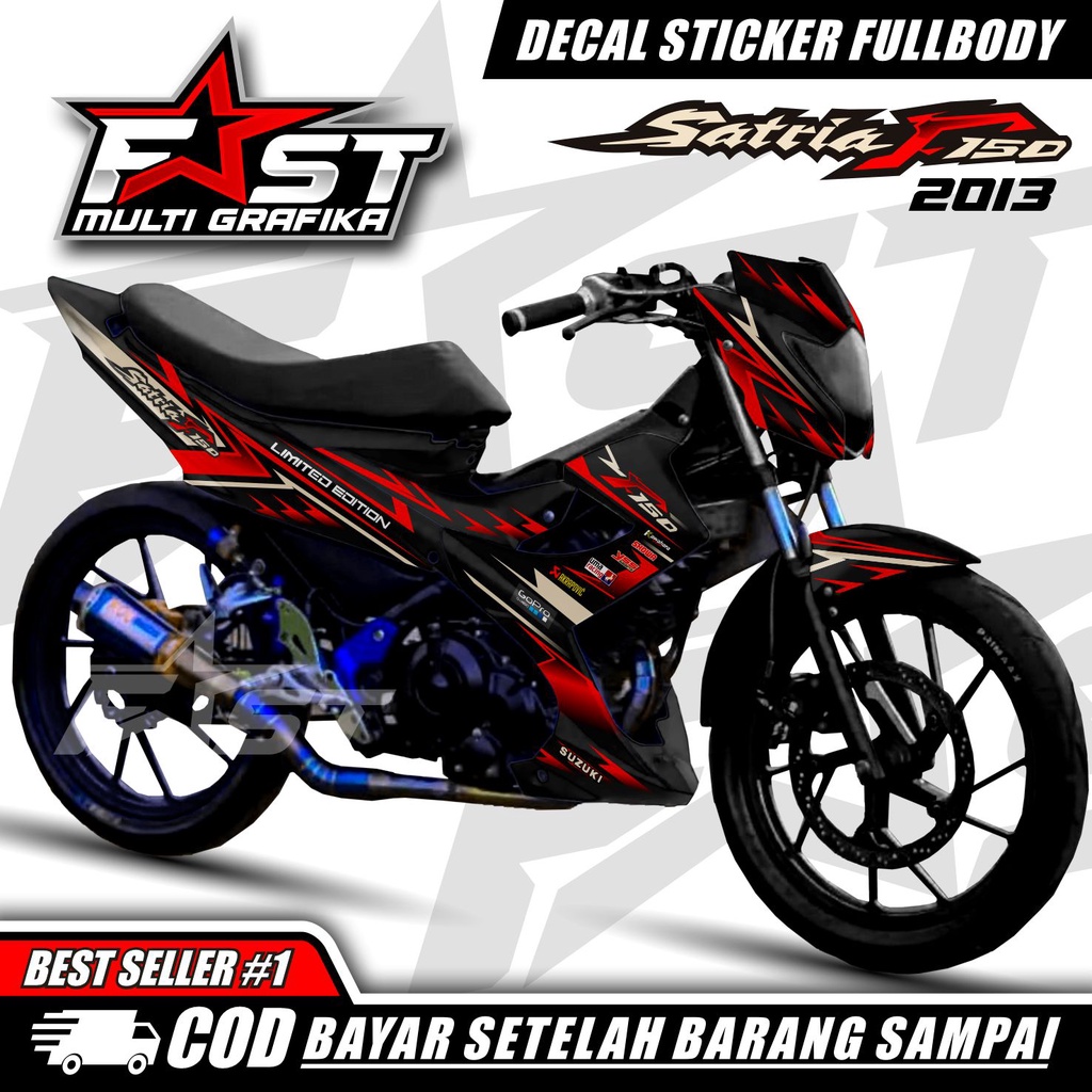 New Decal New Sticker Striping Suzuki Satria Fu 150 Facelift Full Body ...