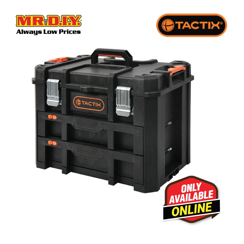 TACTIX Large Tool Box With 2 Drawers | Shopee Malaysia