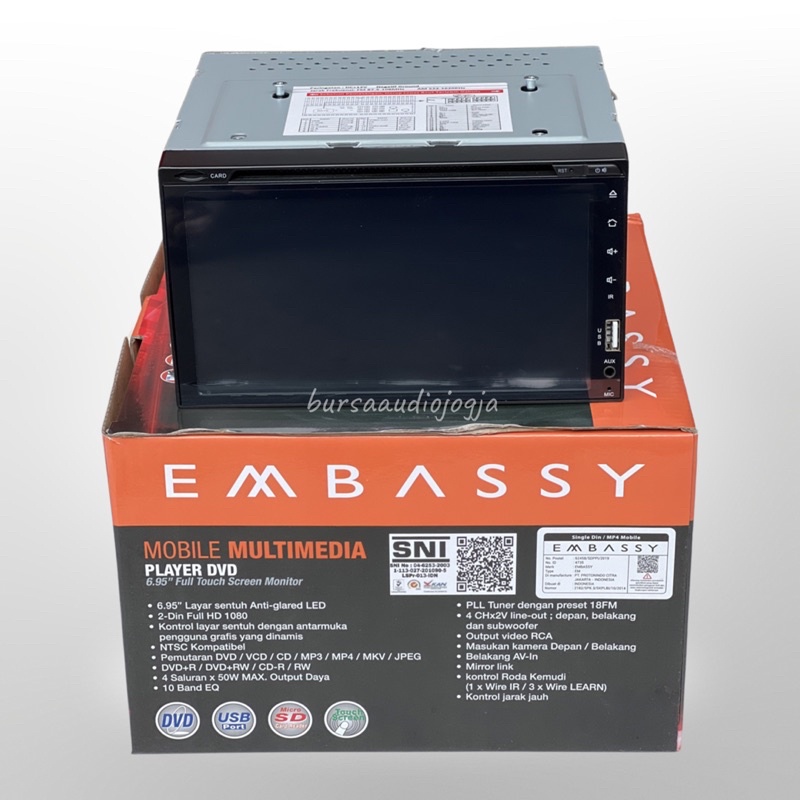 Car TAPE HEAD UNIT DOUBLE DIN DVD TV Embassy 7 Inch BLUETOOTH PNP ...