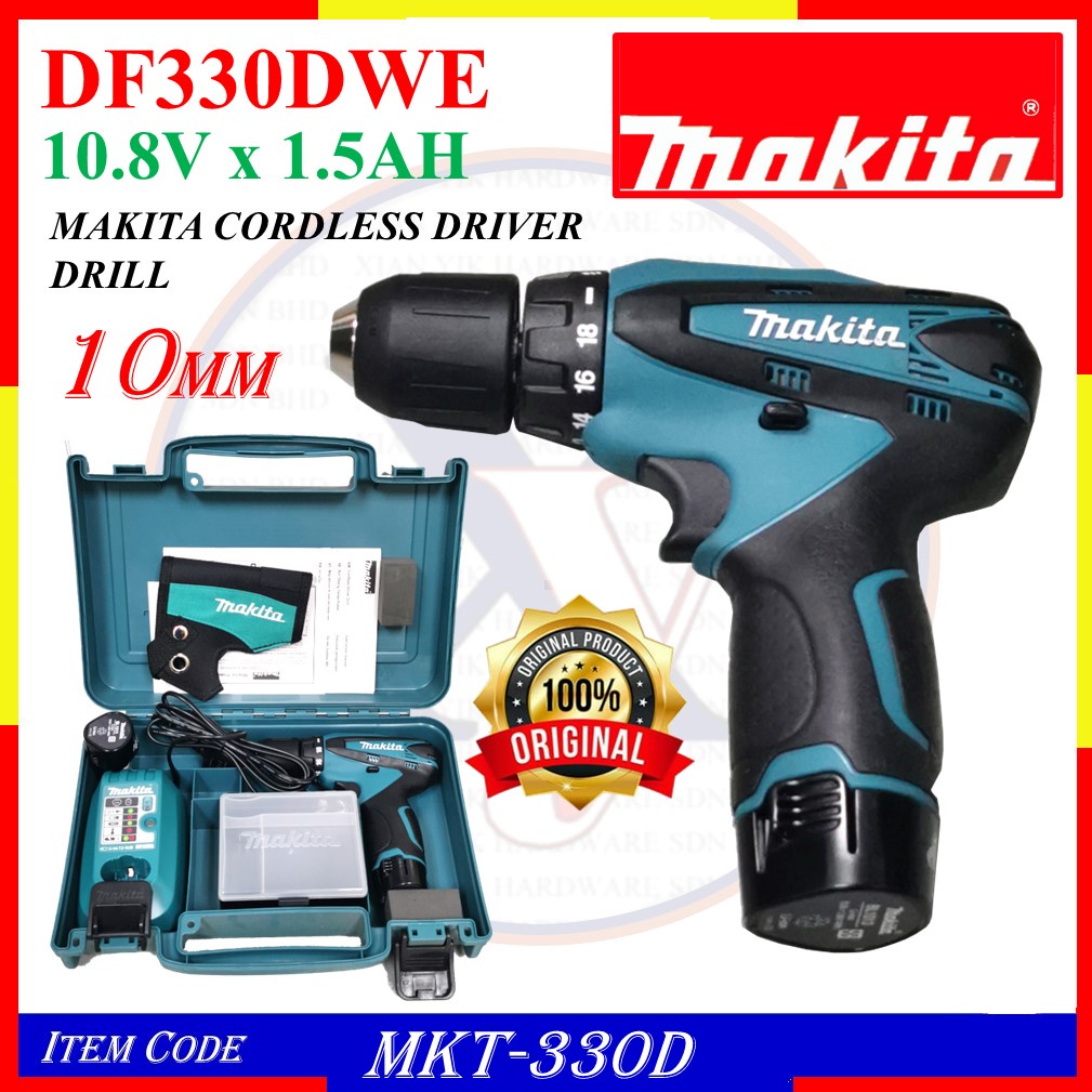 MKT-330D DF330DWE 10.8V x 10mm 2 Battery MAKITA CORDLESS DRIVER DRILL | Shopee Malaysia