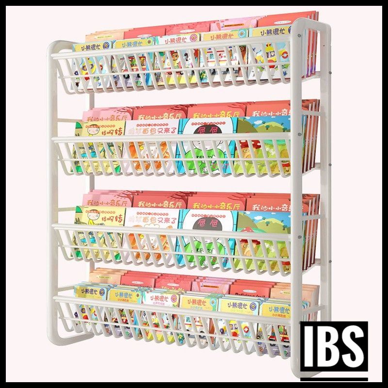 IBS Multifunctional Storage Rack Book Rak Buku Pasang Dekat Dinding Rak ...