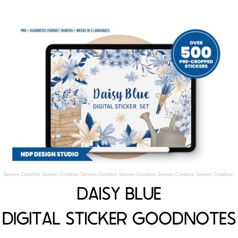 DS04 Daisy Blue Digital Sticker Goodnotes | Shopee Malaysia