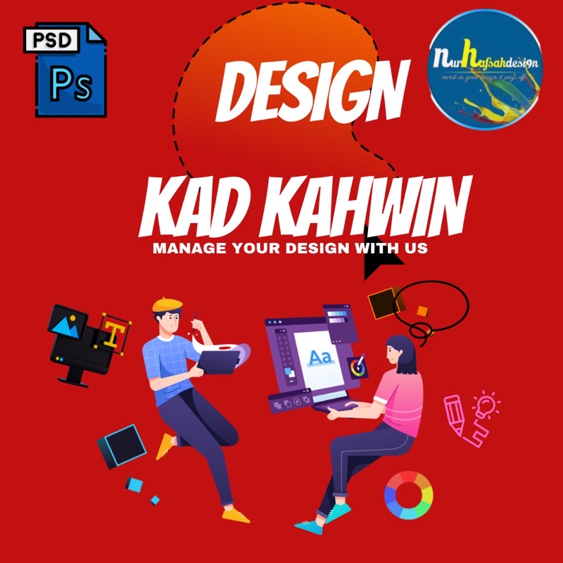 Design Kad Kahwin / Kad Hari Jadi / Poster Sticker dan banyak lagi ...