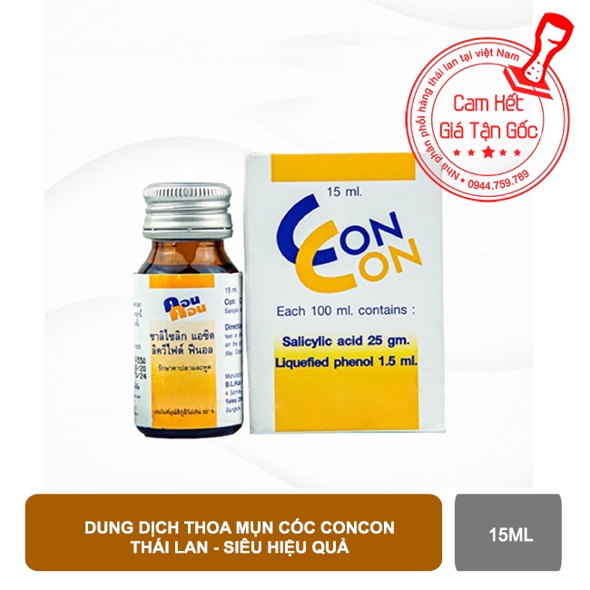 01 Bottle Of Concon Thailand Foot Skin Wart Reduction Solution 15ml ...