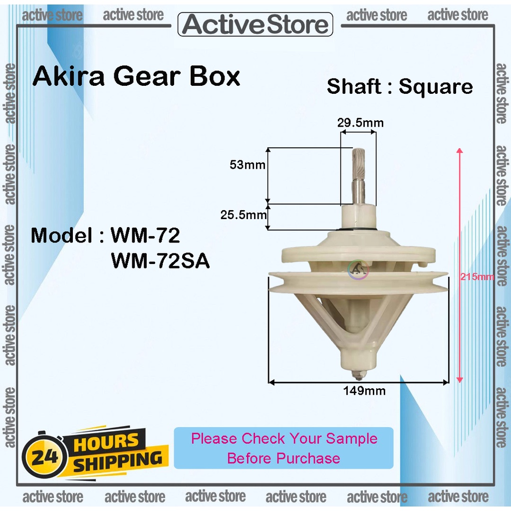 Akira Washing Machine Semi Auto Gear Box WM-72 WM-72SA | Shopee Malaysia