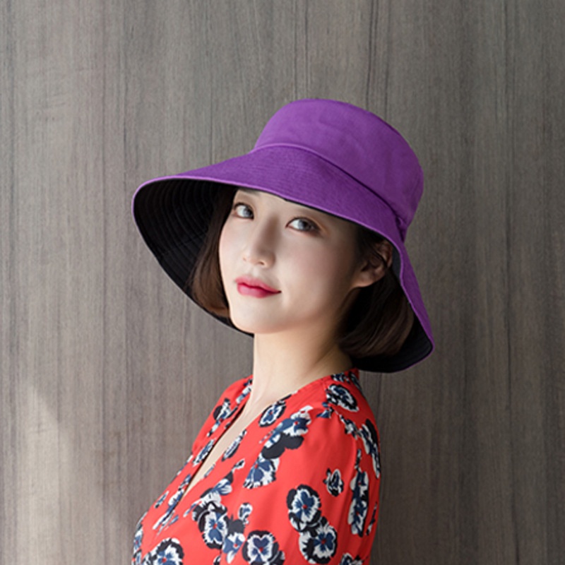 Dual Side use Double Side Flipped Cap Bucket Hat Unisex Women Men ...