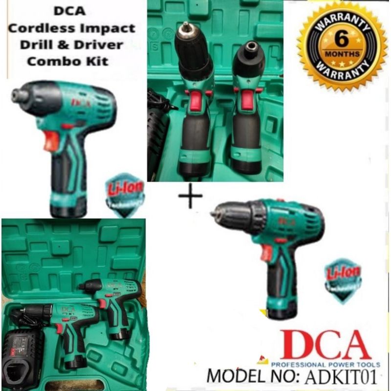 DCA ADKIT01 ADPL02-8 12V CORDLESS IMPACT DRIVER ADJZ10-10 12V CORDLESS ...