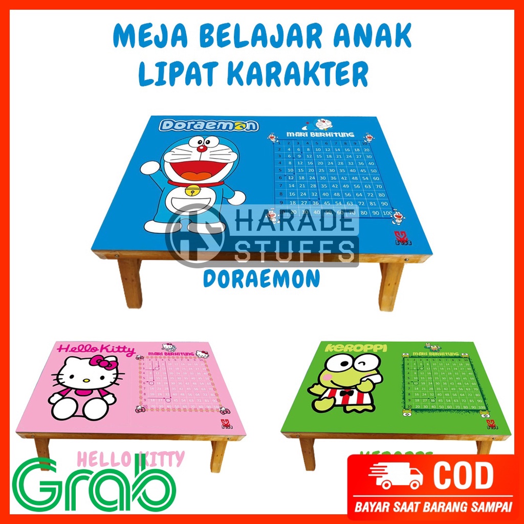 KAYU Doraemon HELLO KITTY KEROPPI Character Children's Study Table ...