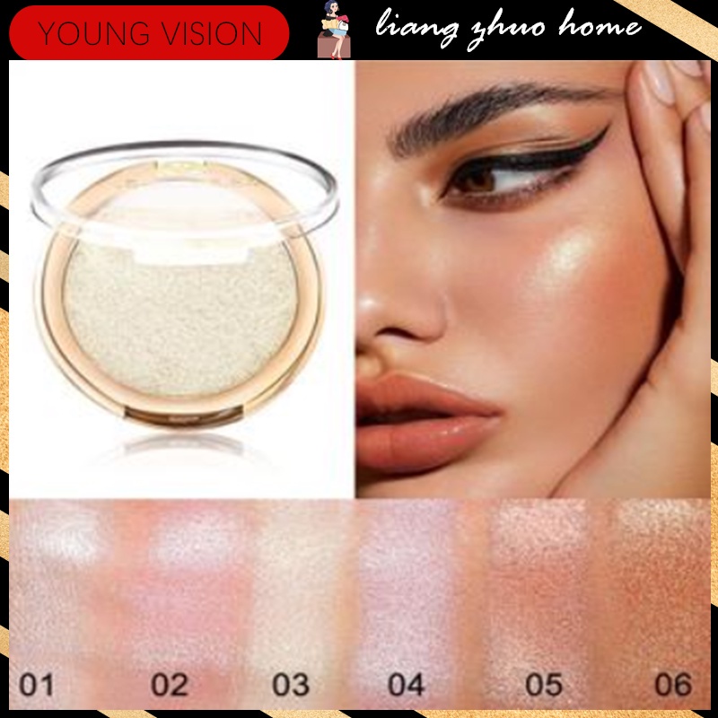 YOUNG VISION 6 Colors Diamond Highlighter Face High Gloss Light Powder ...