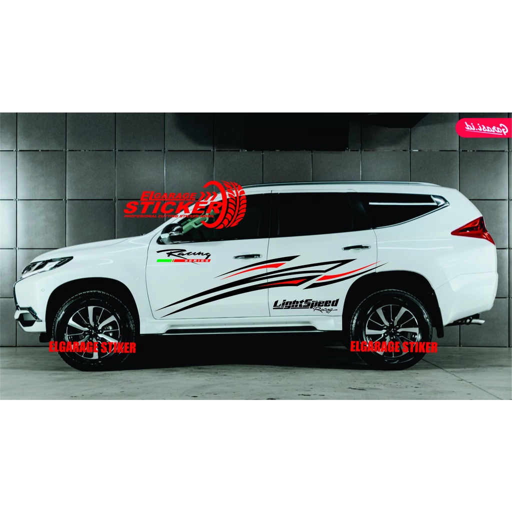 Mitsubishi pajero sport cutting Car Sticker Car Side body Sticker ...