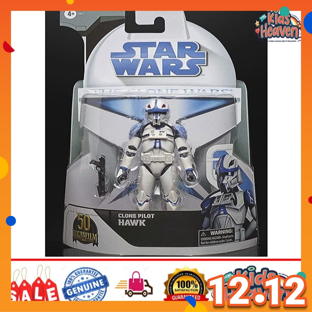 Star Wars The Black Series Clone Pilot Hawk 6-Inch-Scale Lucasfilm 50th ...