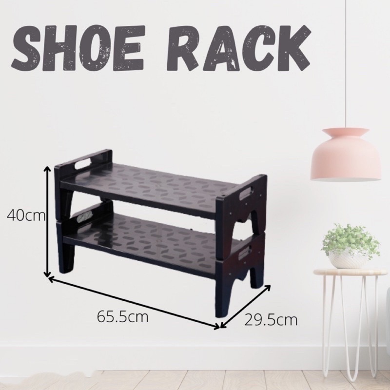 FELTON Shoe Rack (2 / 3 Tier) / Rak Kasut / Plastic Shoe Rack / Shoe ...