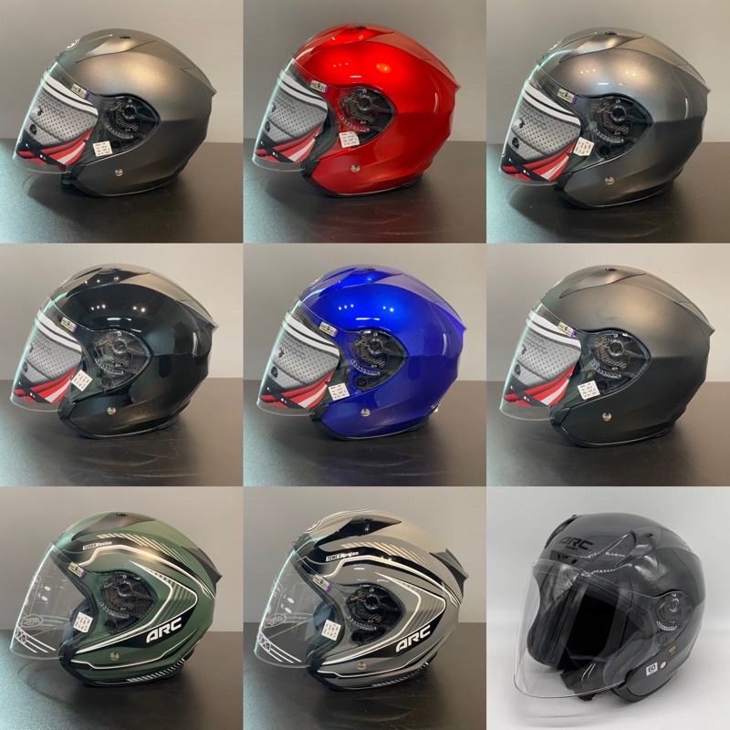 ARC helmet XR Plain Color Open Face Helmet 2022 ORIGINAL | Shopee Malaysia