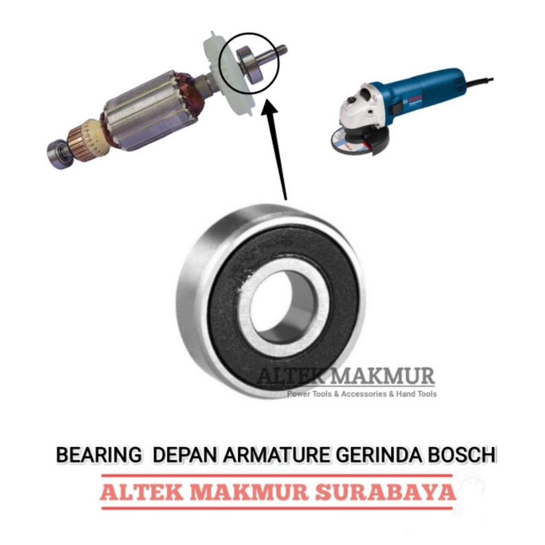 Front / Upper Bearing for Armature Bosch GWS 6-100 / 060 / 5-100 ...