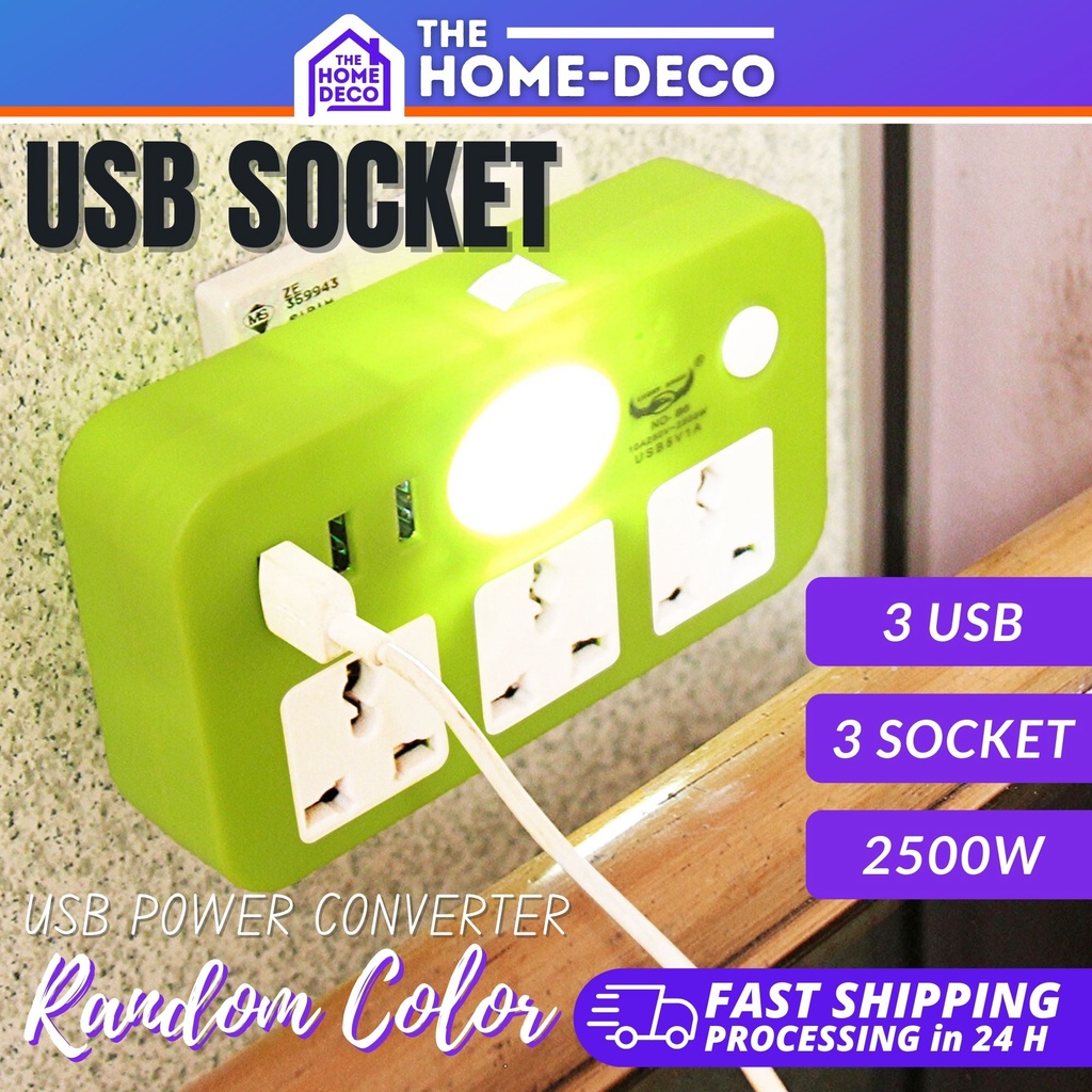 B6 3G 3USB Socket USB Power Converter Universal Socket Laptop ...