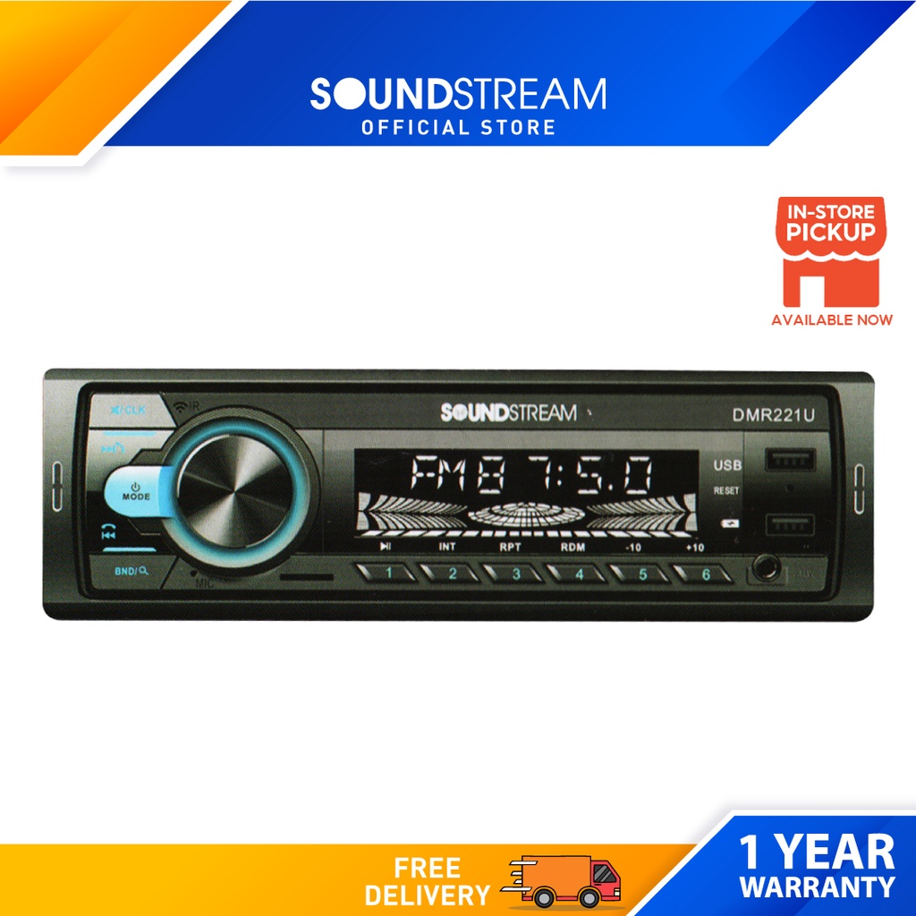 SOUNDSTREAM AM/FM Radio, MP3, Bluetooth, AUX, USB & Micro-SD Card 1 DIN ...