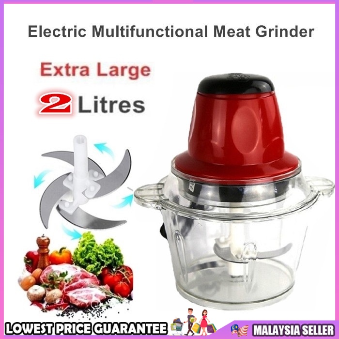 (LOCAL SELLER)Electric 2L Meat Mincer Chopper Food Processor Hand Mixer ...