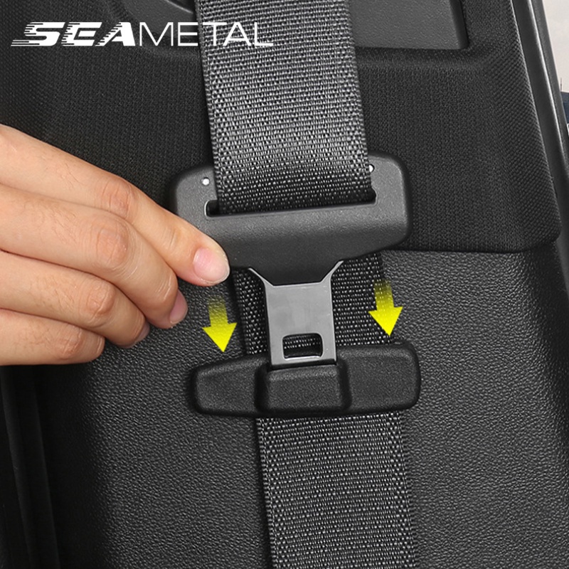 SEAMETAL 2Pcs Car Seat Belt Retainer Auto ABS Safety Belts Adjuster ...