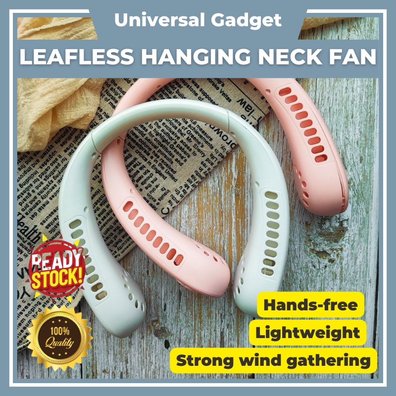 UNIVERSAL GADGET Leafless Hanging Neck Fan USB Rechargeable Outdoor ...