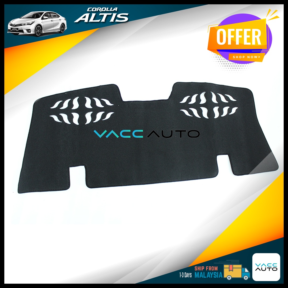 Toyota Altis Rear Dashboard Carpet Non slip Dash Mat Sun Shade Carpet ...