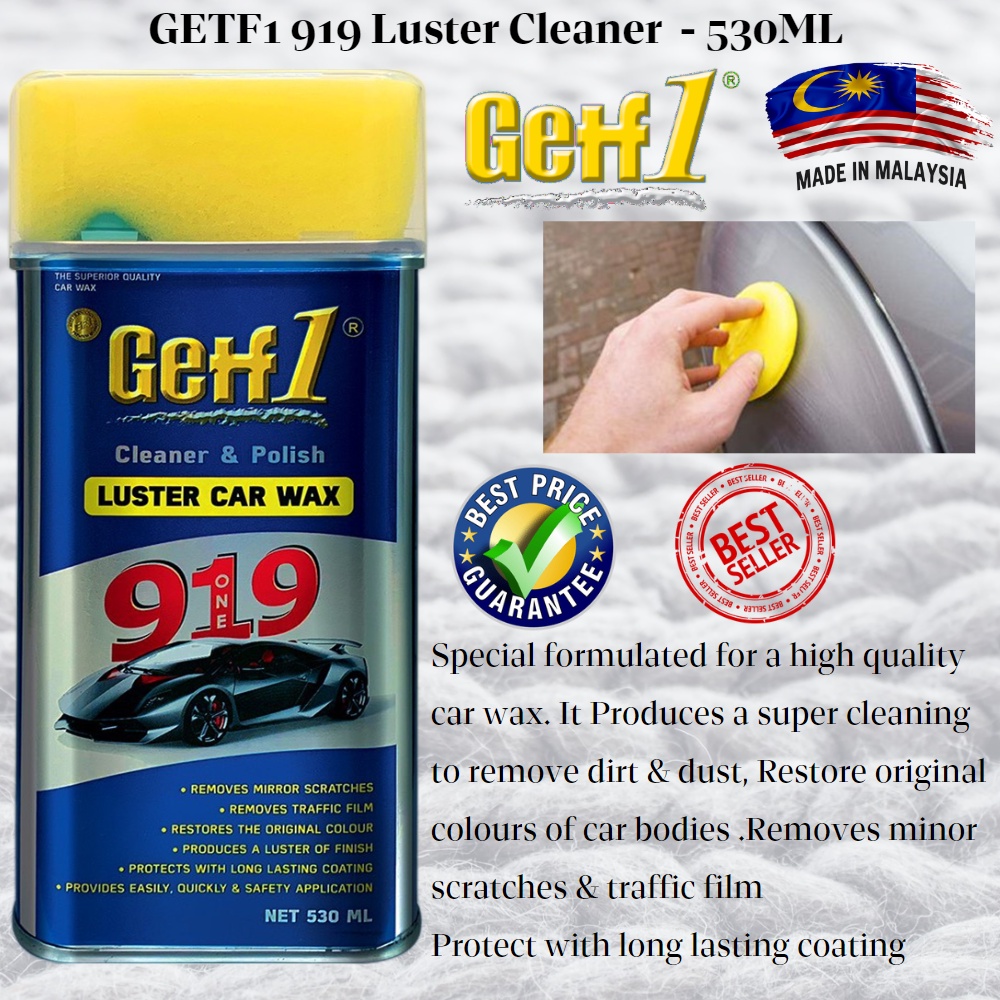 GETF1 919 Luster Car Wax Cleaner & Polish - 530ML | Shopee Malaysia