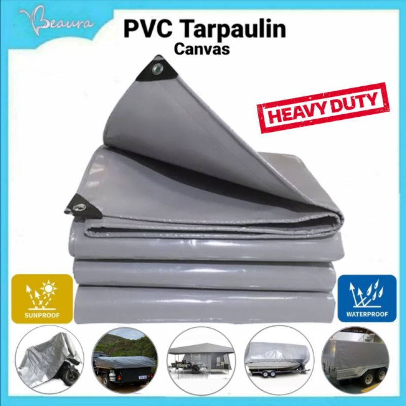 🔥PVC Tarpaulin Canvas Canopy Premium Heavy Duty Tarp Kanvas Lori Khemah Lorry Camping Kanopi ...