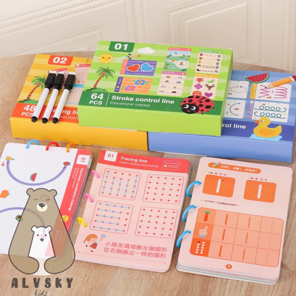 Learning TRACING Educational ACTIVITY BOOK/ACTIVITY BOOK WIPE & CLEAN ...